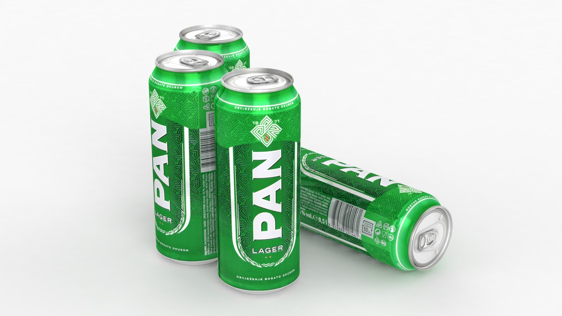 3D Beer Can PAN Lager 500ml 2021 - TurboSquid 1763753