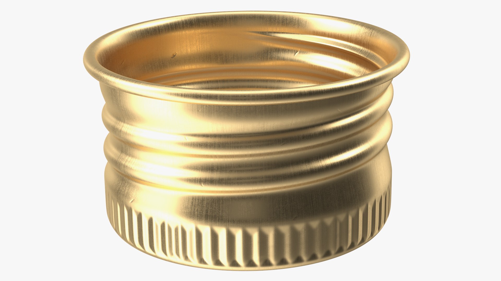 18mm Aluminium Screw Cap Golden 3D model - TurboSquid 1959457