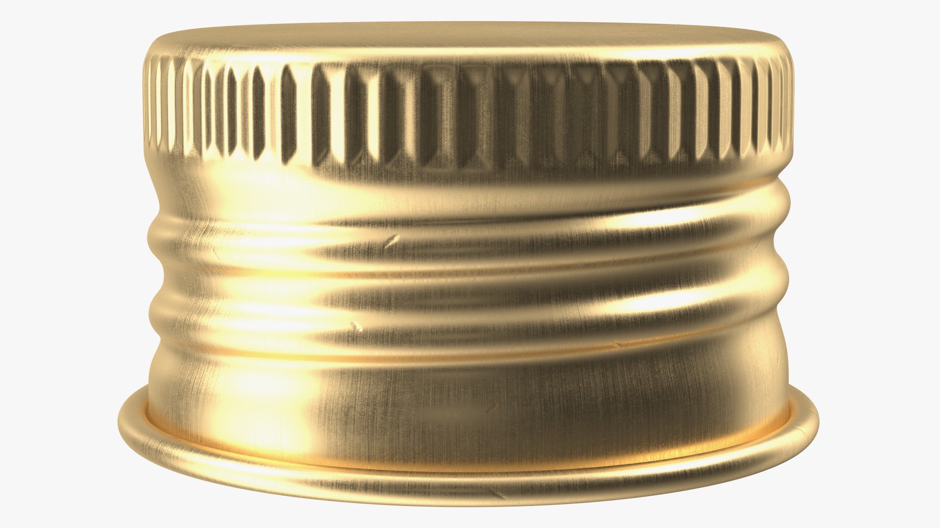 18mm Aluminium Screw Cap Golden 3D model - TurboSquid 1959457