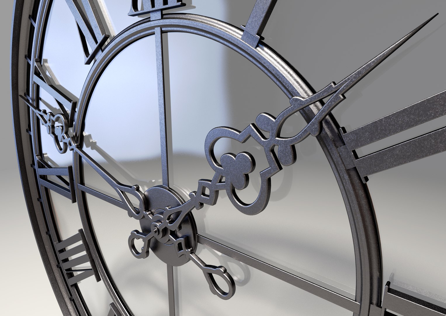 3D Classic Clock Glass Tower - TurboSquid 1627769