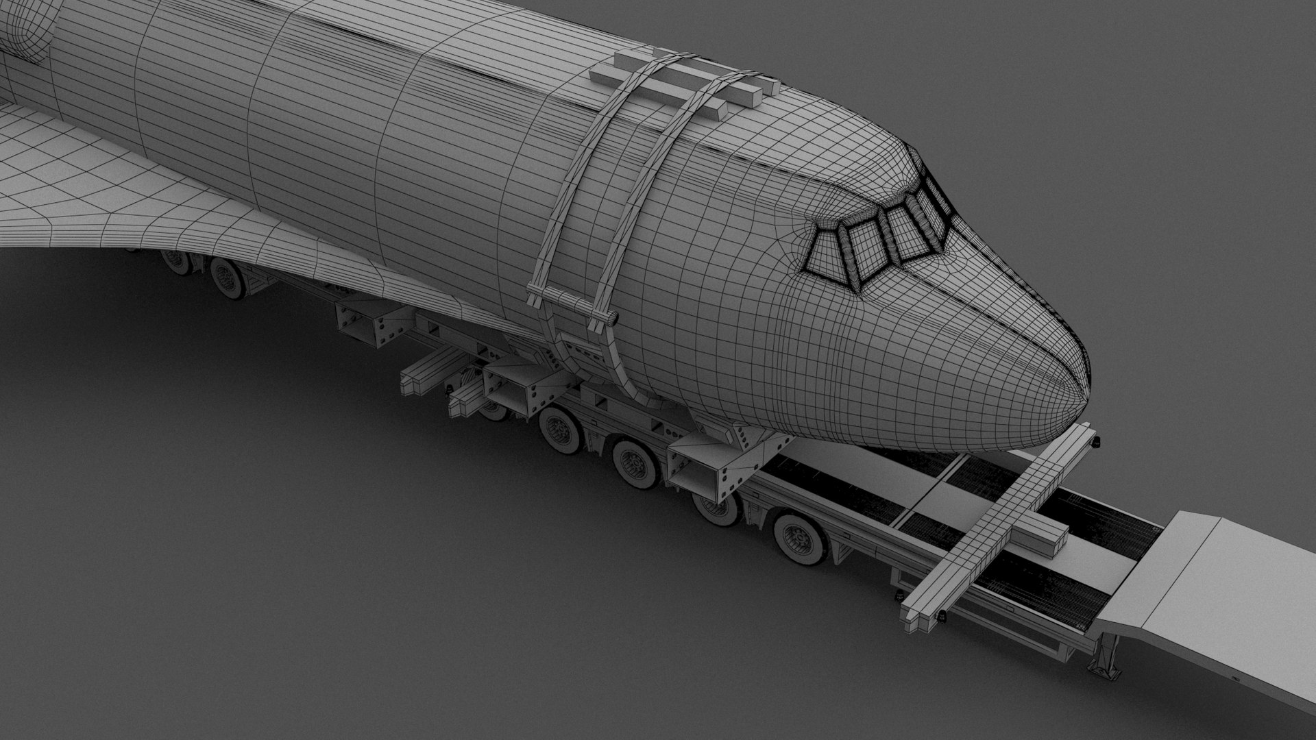 3D Volvo Fh16 2021 And Lowboy Trailer With Space Shuttle - TurboSquid ...