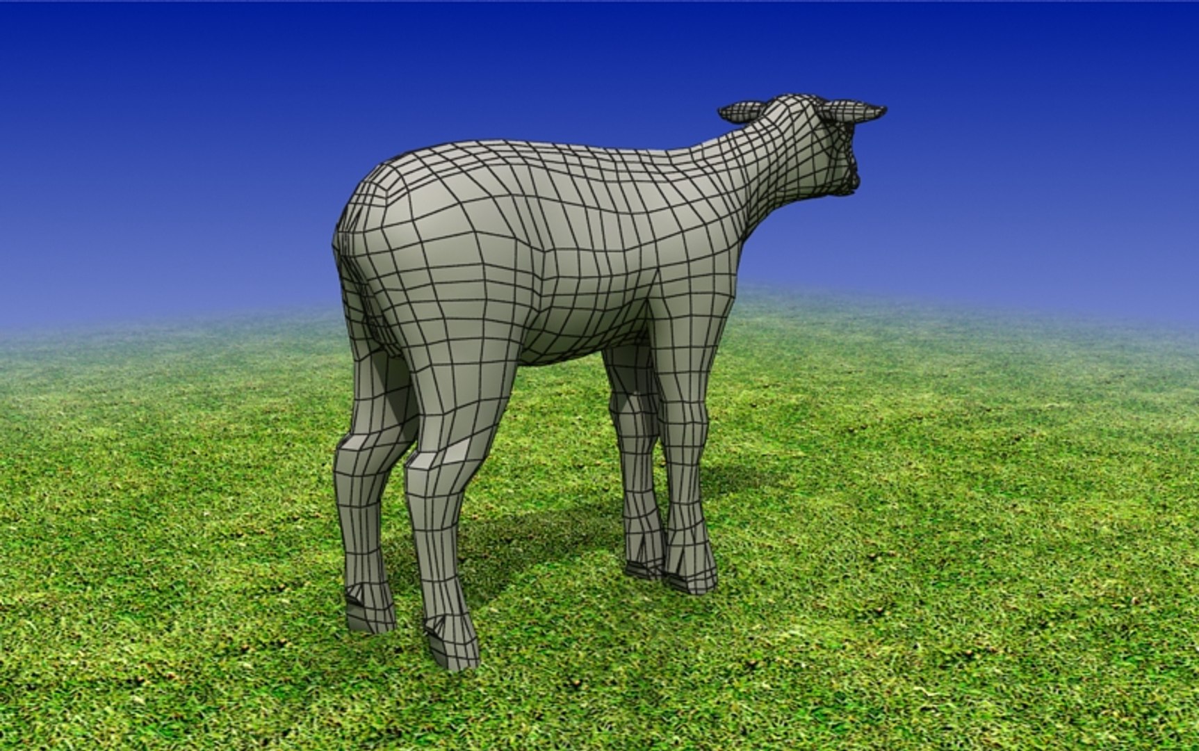 Brown Calf Sheep 3d Model