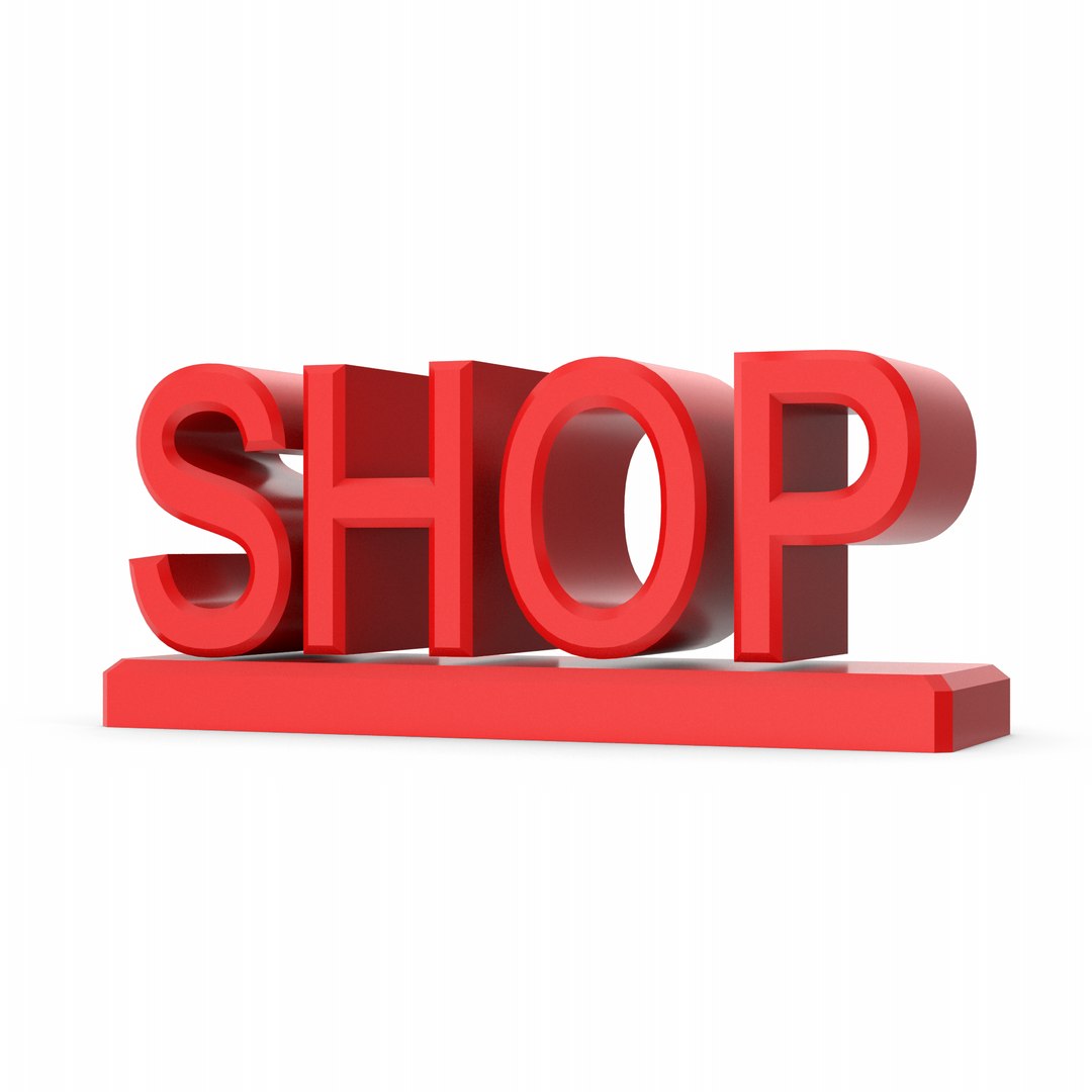 Shop Sign 3D Model - TurboSquid 2247676