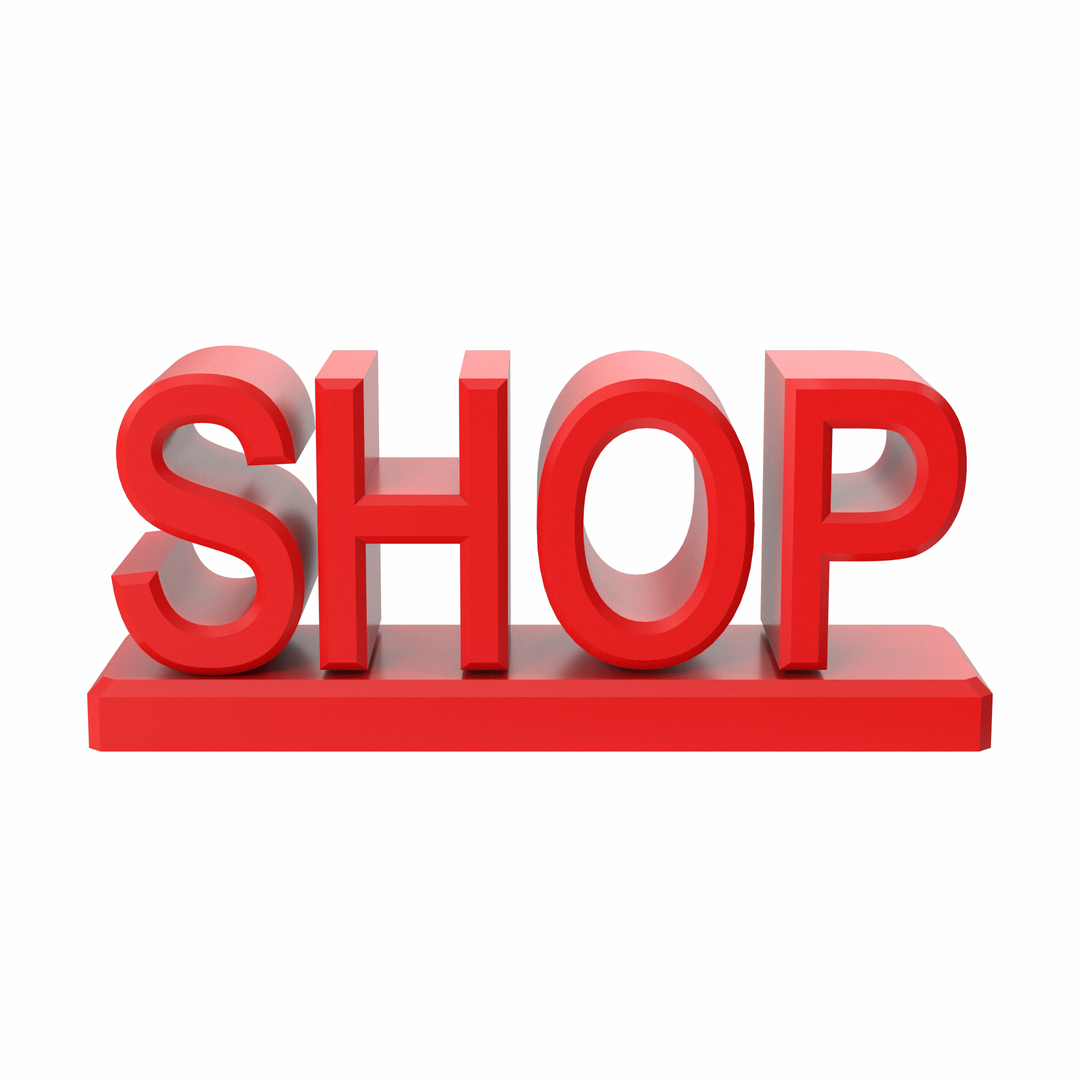 Shop Sign 3D Model - TurboSquid 2247676