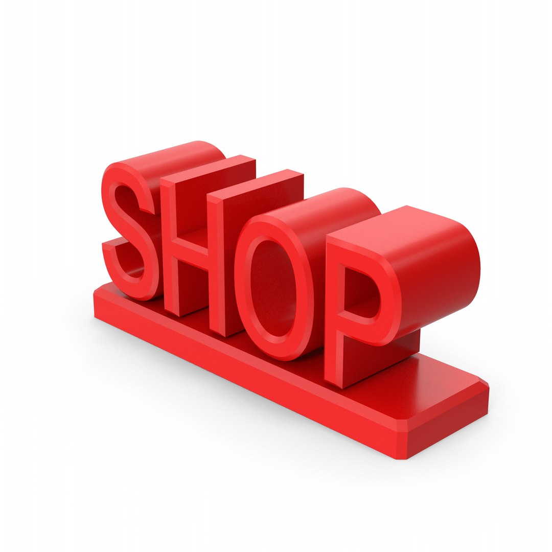Shop Sign 3D Model - TurboSquid 2247676