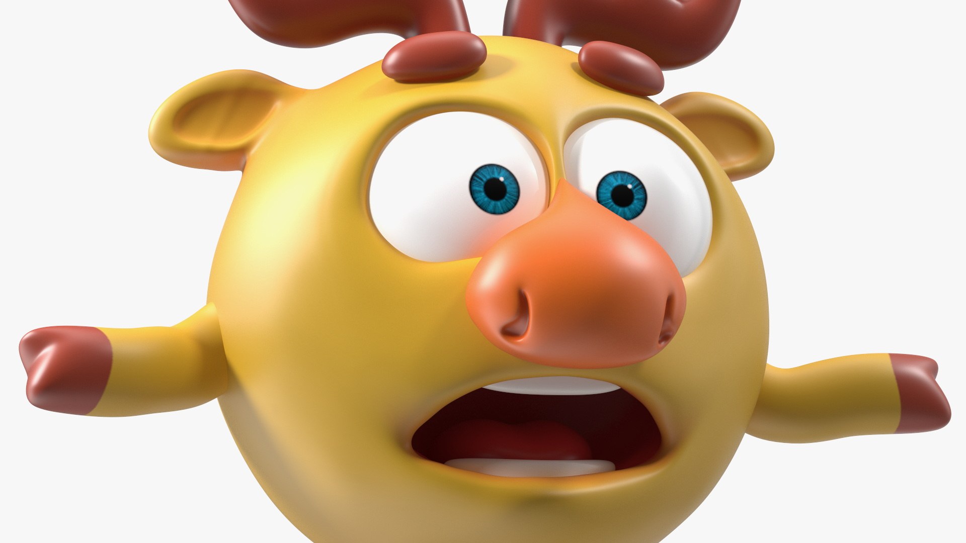 BalloonToons Dokko Character Scared Pose 3D Model - TurboSquid 2121476