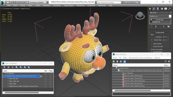 Pose assustada do personagem BalloonToons Dokko Modelo 3D - TurboSquid ...