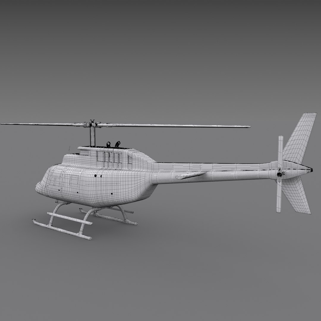 3d Model 206 Jetranger Helicopters