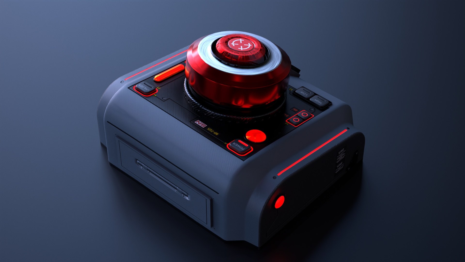 SciFi Red Button V2 3D Model - TurboSquid 2134857