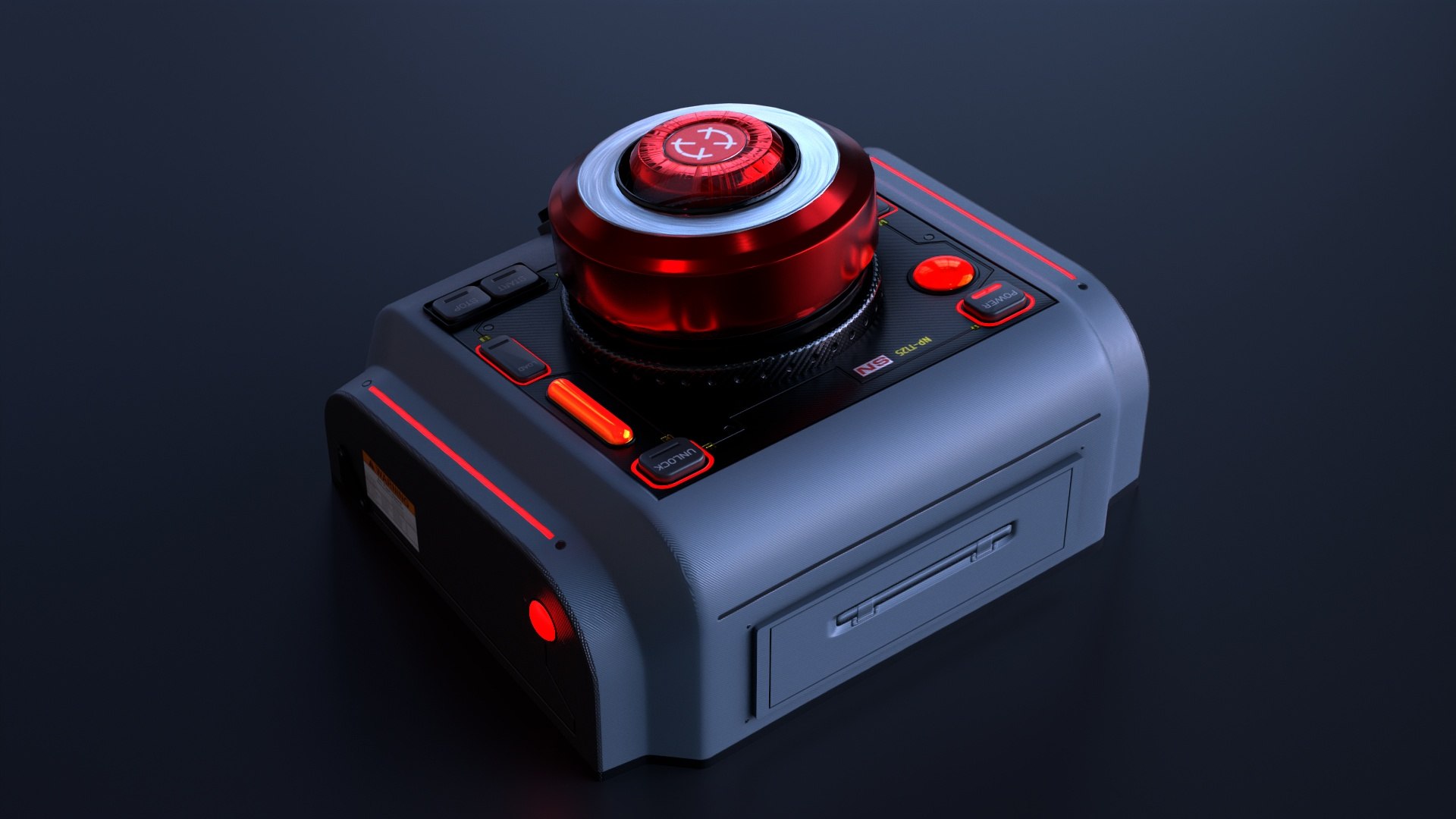 SciFi Red Button V2 3D Model - TurboSquid 2134857