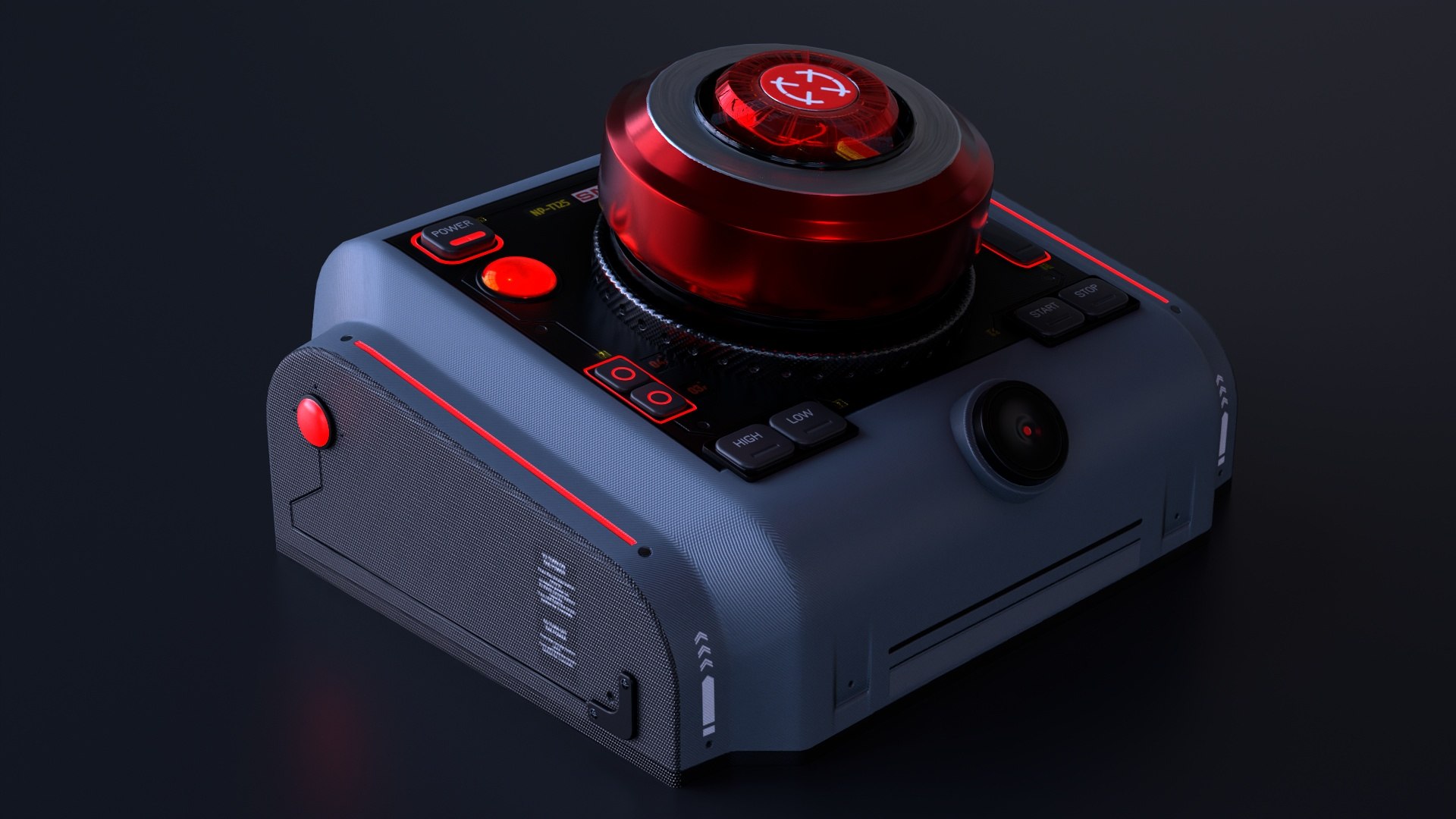 SciFi Red Button V2 3D Model - TurboSquid 2134857