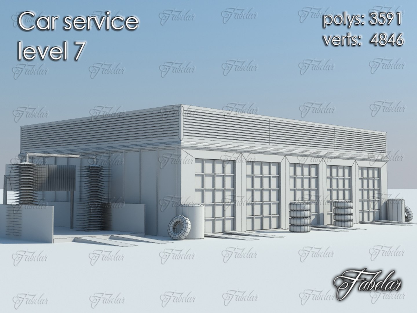 3d Model Car Service Level 7