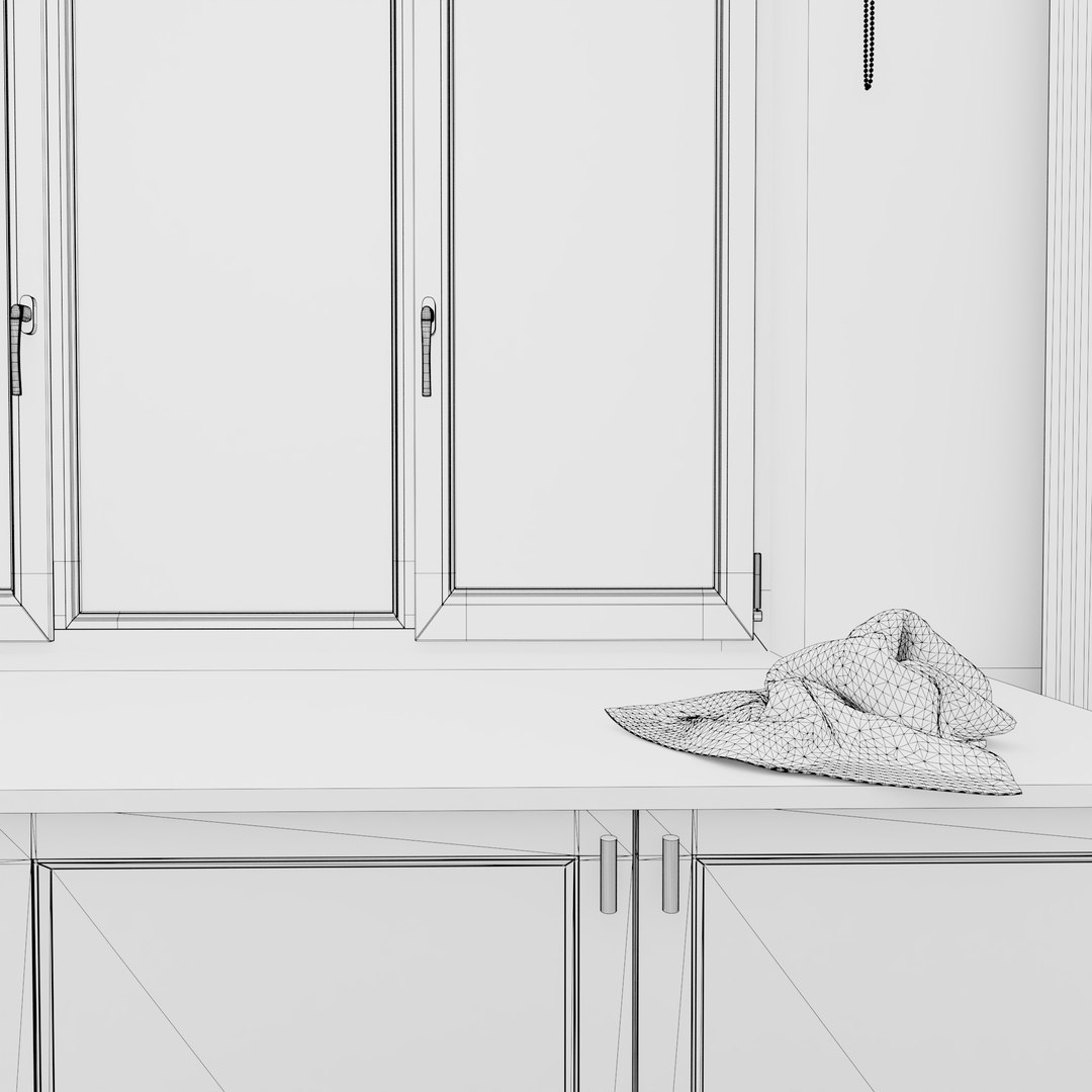 Kitchen 2 Blender Scene 3D Model - TurboSquid 2305414