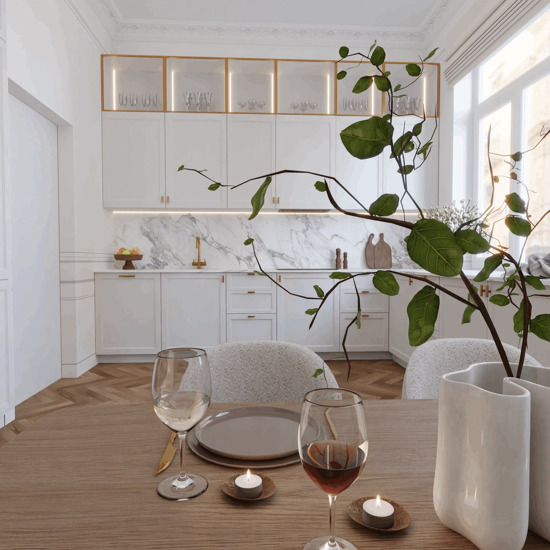 Kitchen 2 Blender Scene 3D Model - TurboSquid 2305414