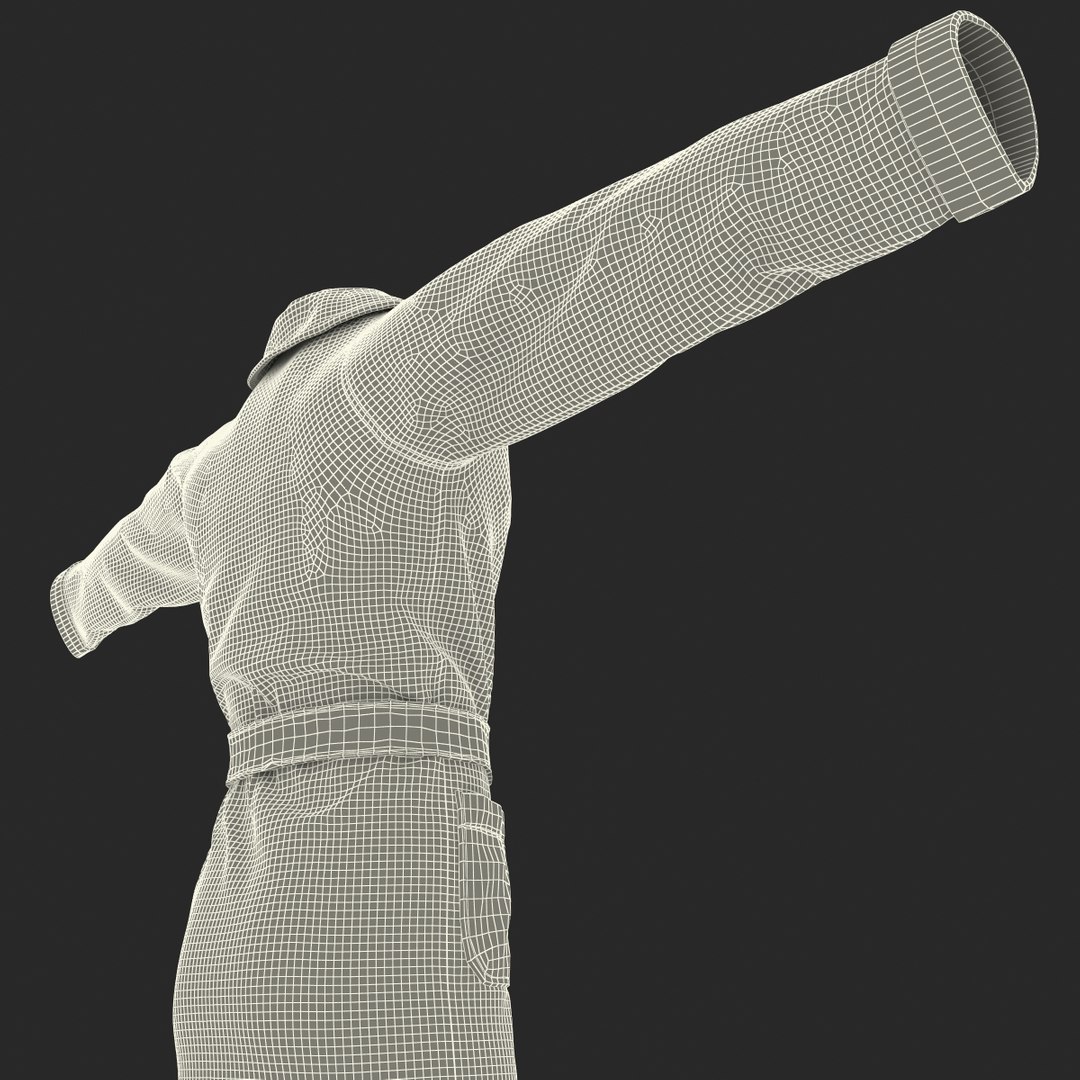 3d bathrobe t-pose model