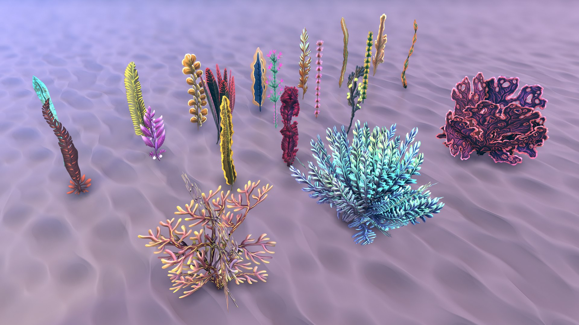 Stylized Seaweeds 3D - TurboSquid 1696229