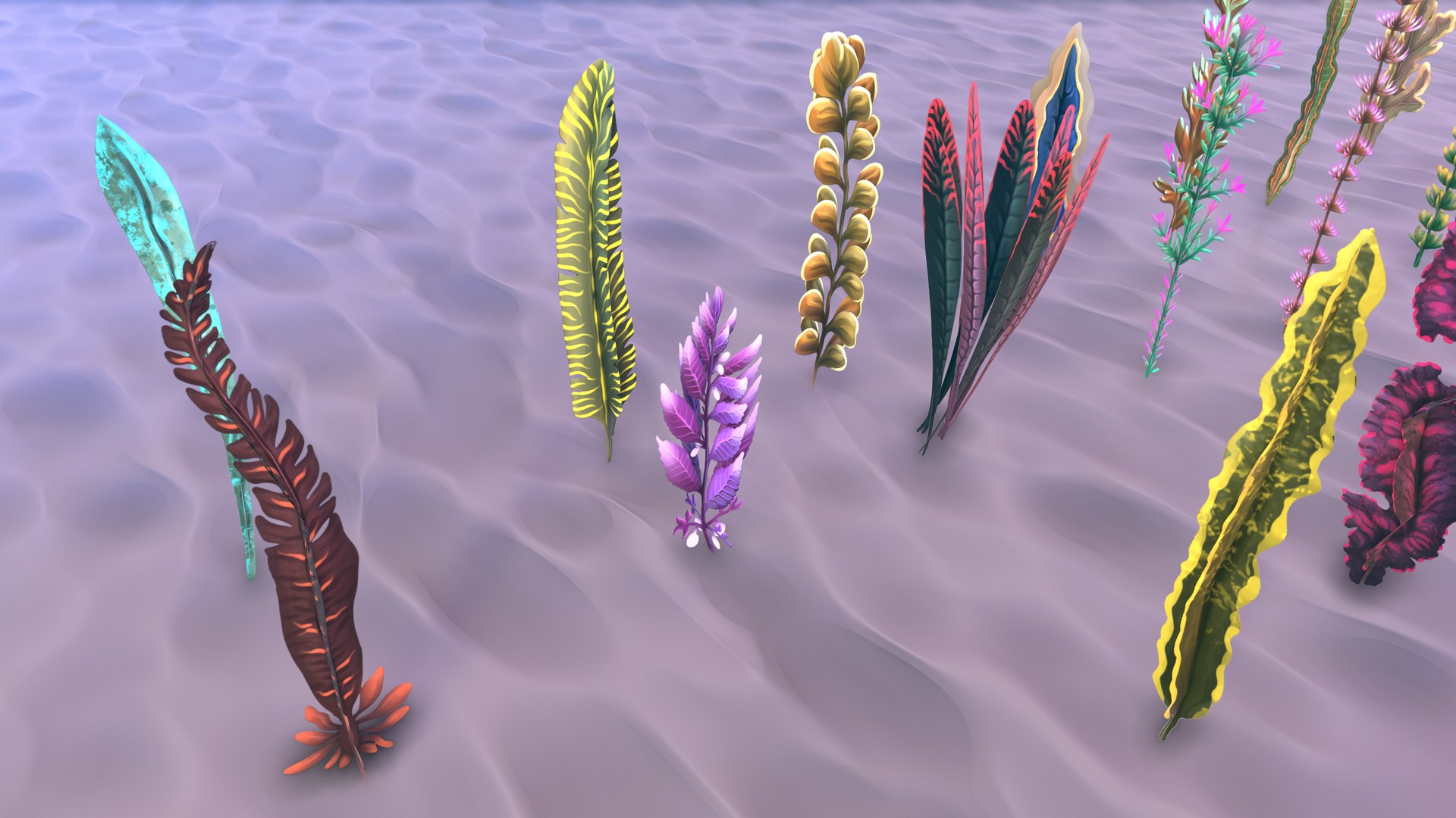 Stylized Seaweeds 3D - TurboSquid 1696229