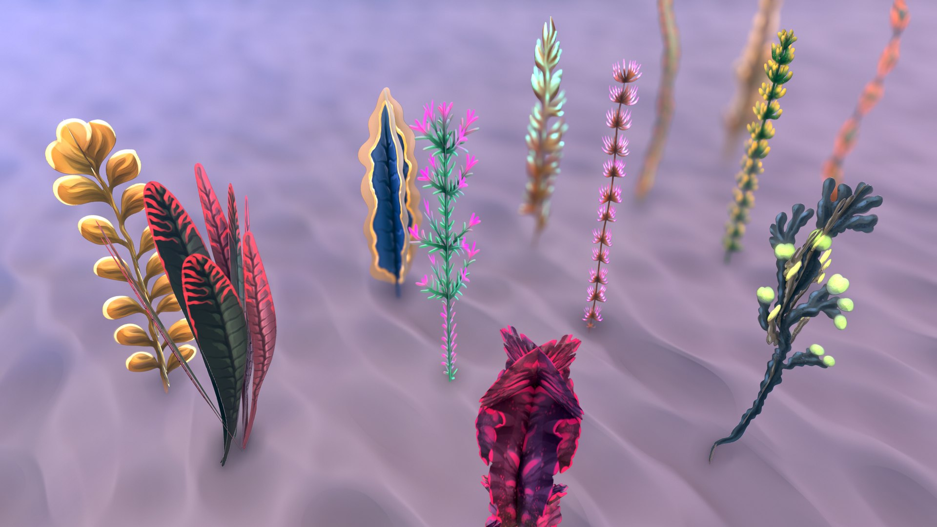 Stylized Seaweeds 3D - TurboSquid 1696229