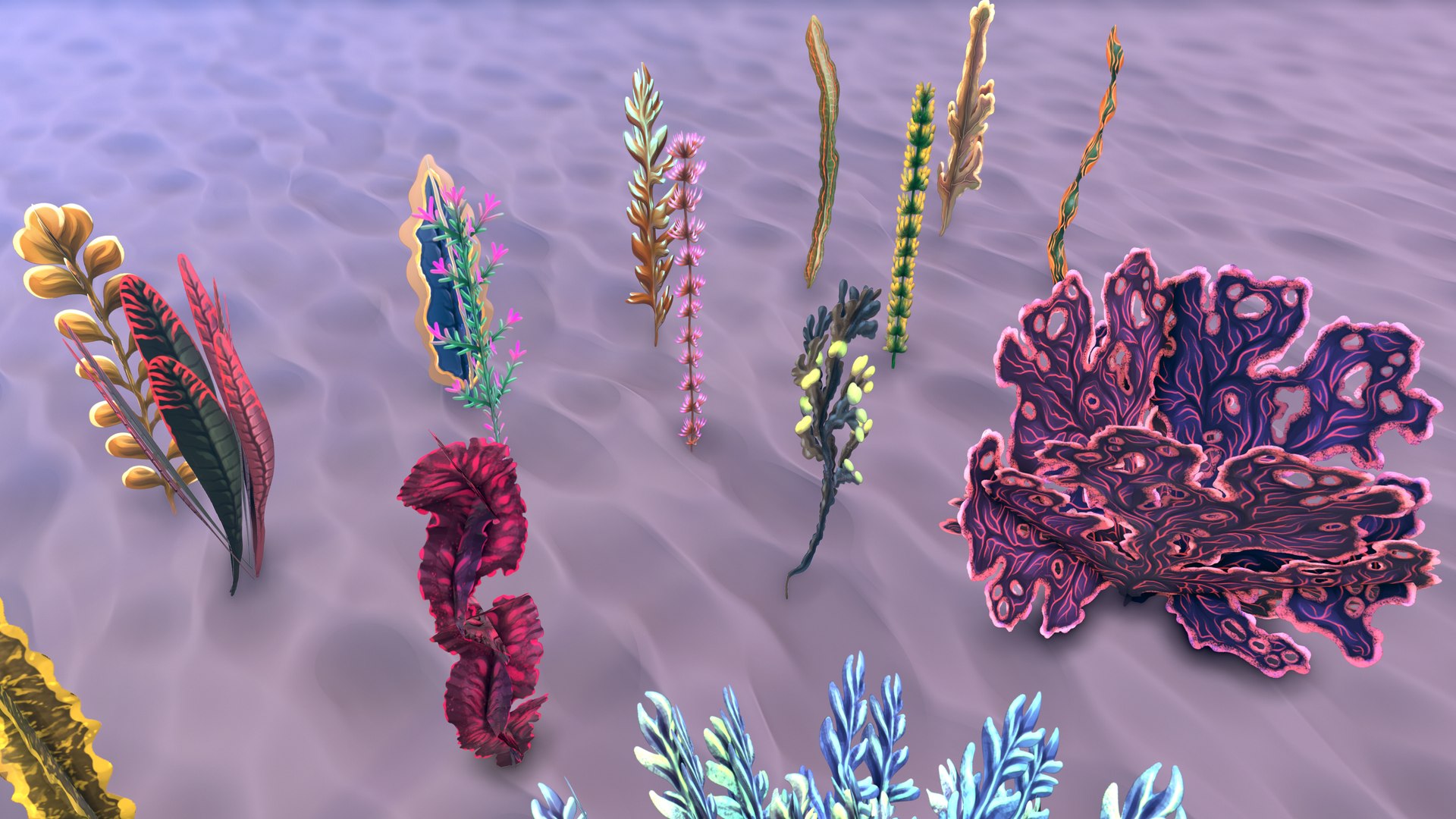 Stylized Seaweeds 3D - TurboSquid 1696229