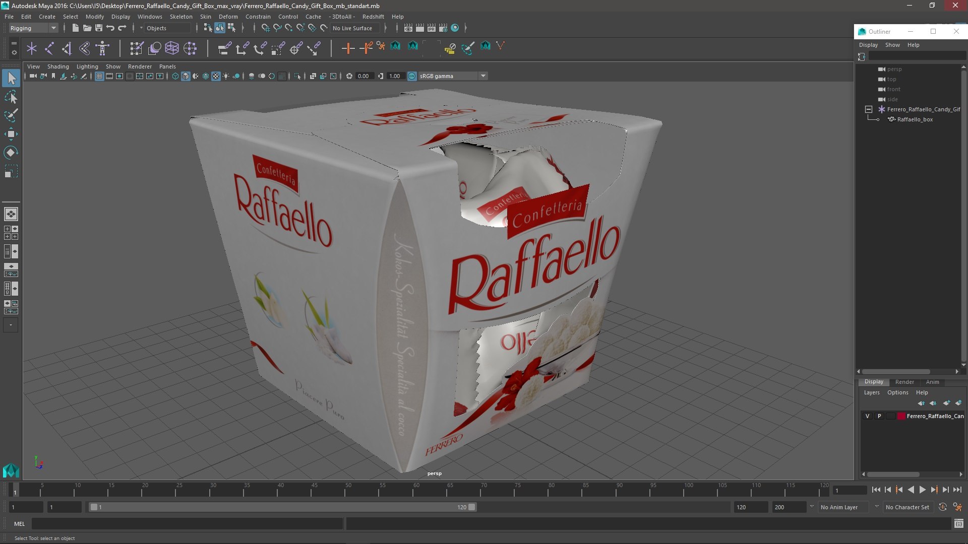 Ferrero Raffaello Candy Gift Box 3D - TurboSquid 2202973