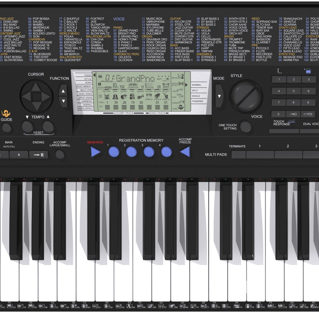 Keyboard Yamaha Psr 3d Model