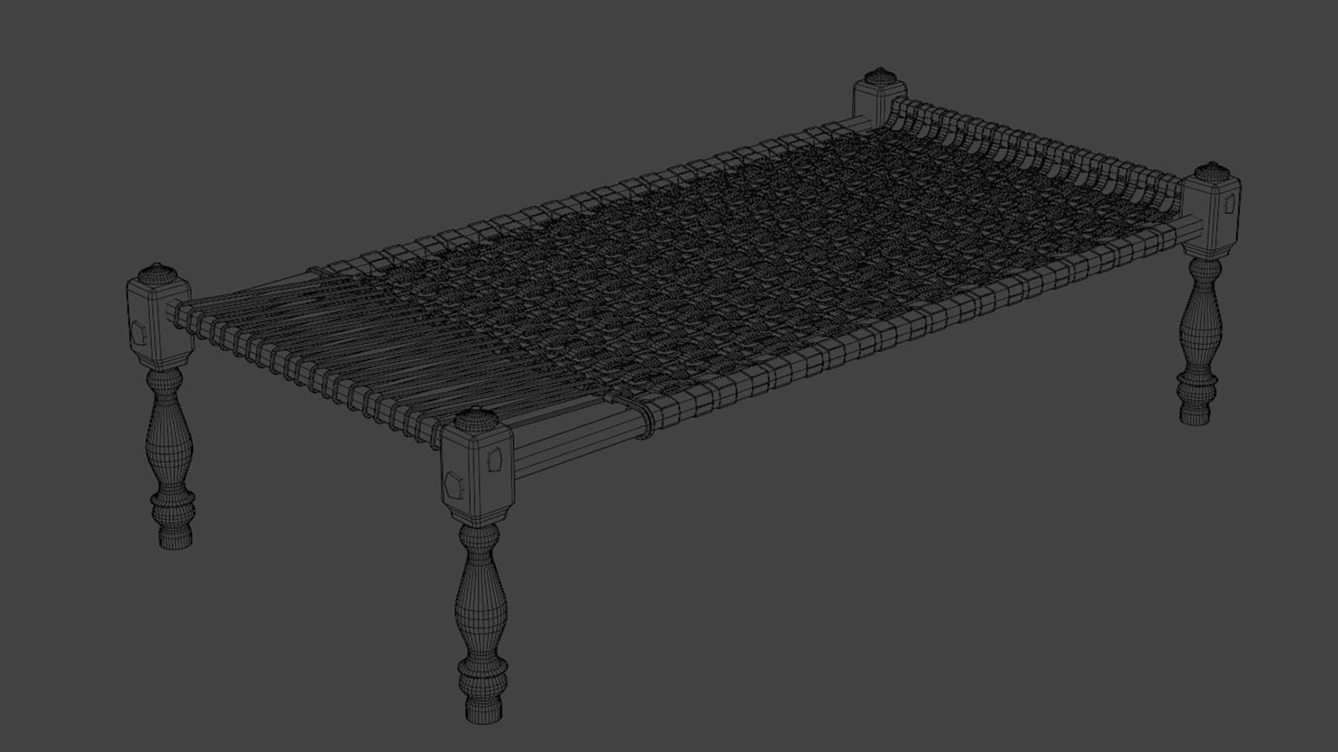 Charpai Cot 3D Model - TurboSquid 2215430