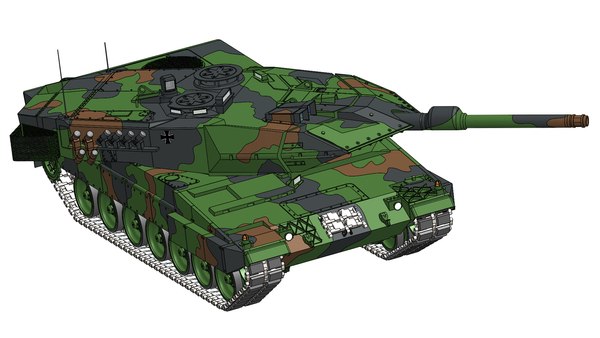 German battle tank 3D model - TurboSquid 1678516