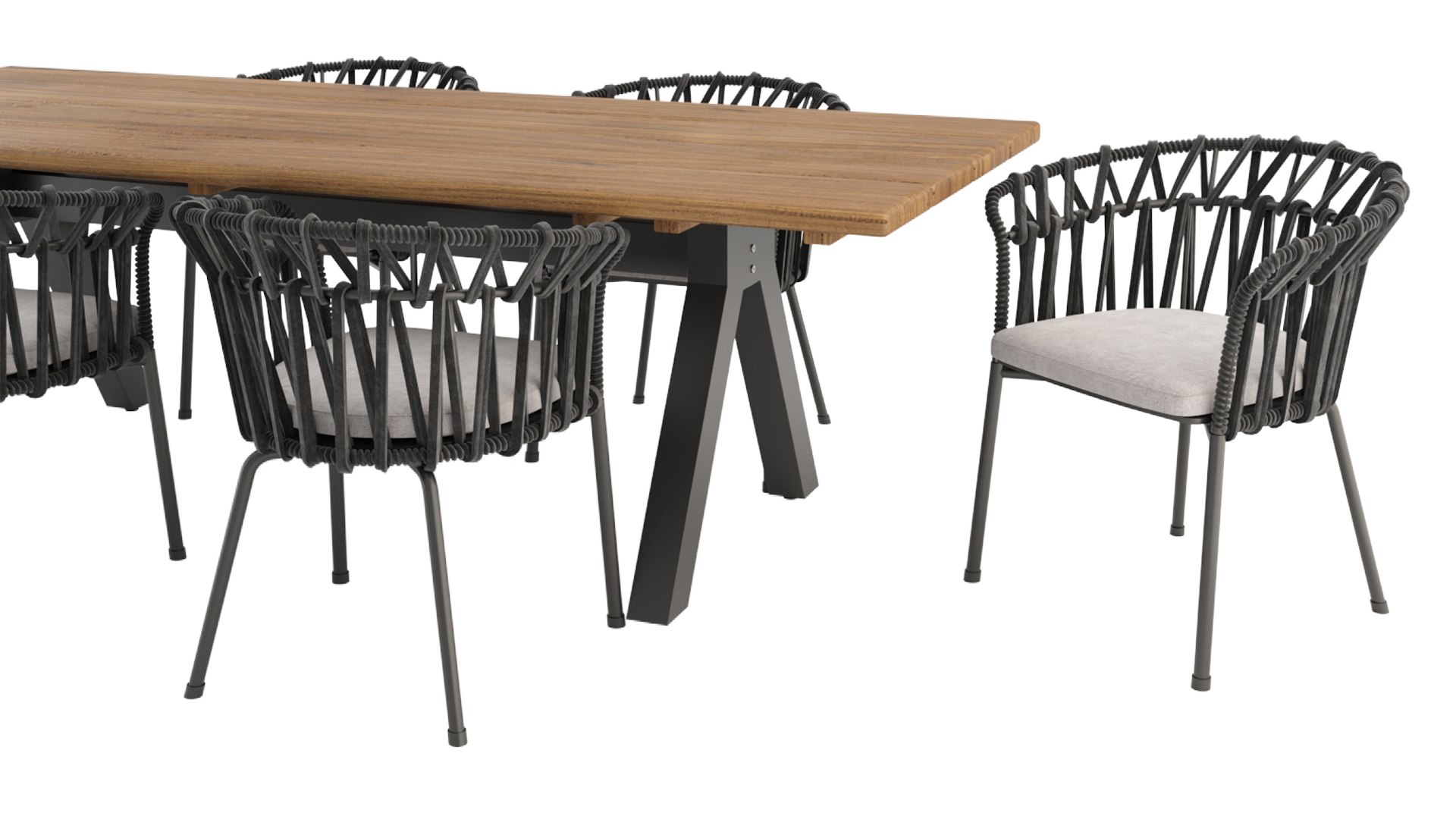 3D Horizon Table And Emma Cross Dining Chair Model - TurboSquid 1865479