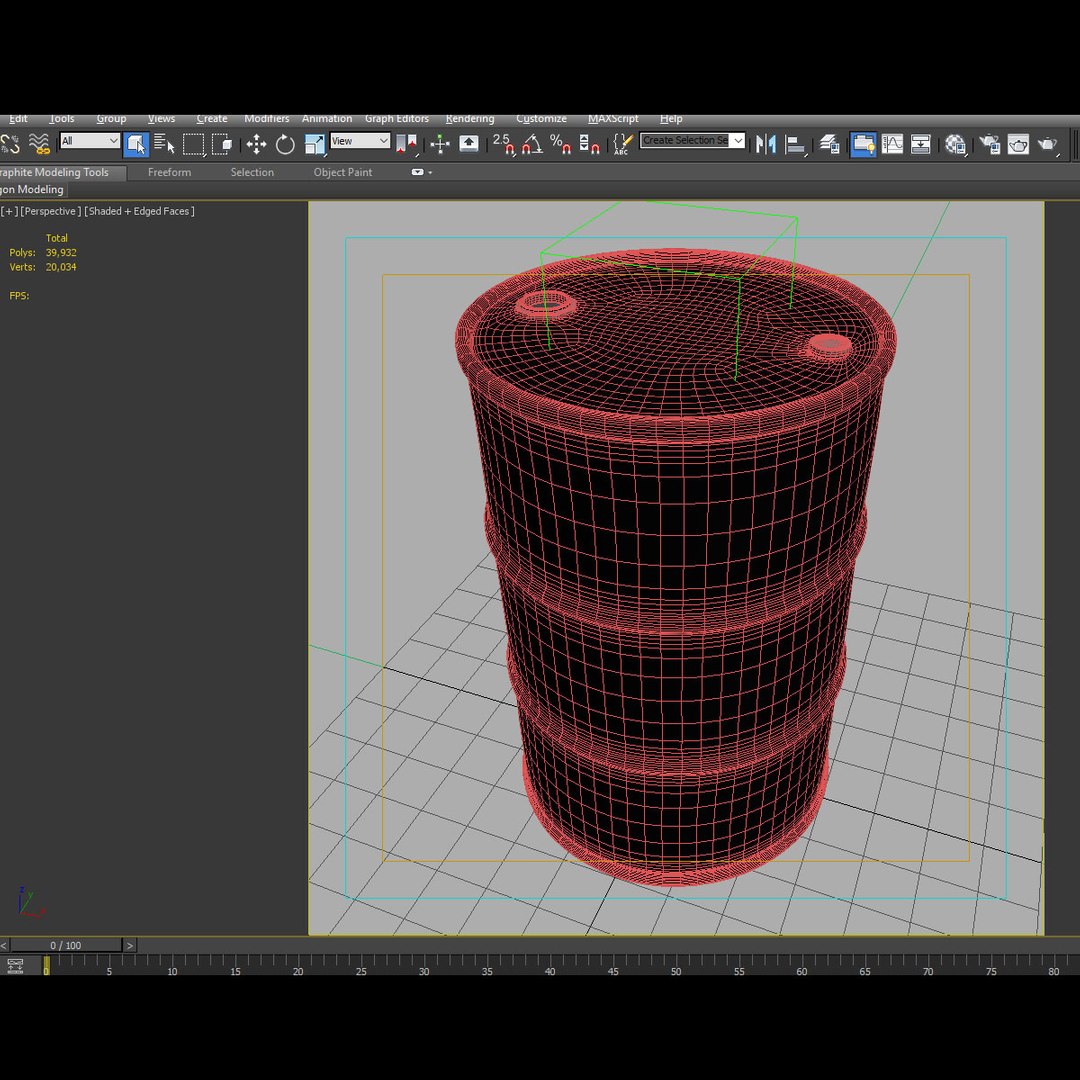 realistic oil barrel black 3d model