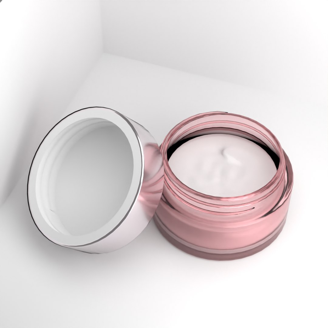 3D Cream Jar Model - TurboSquid 1641981