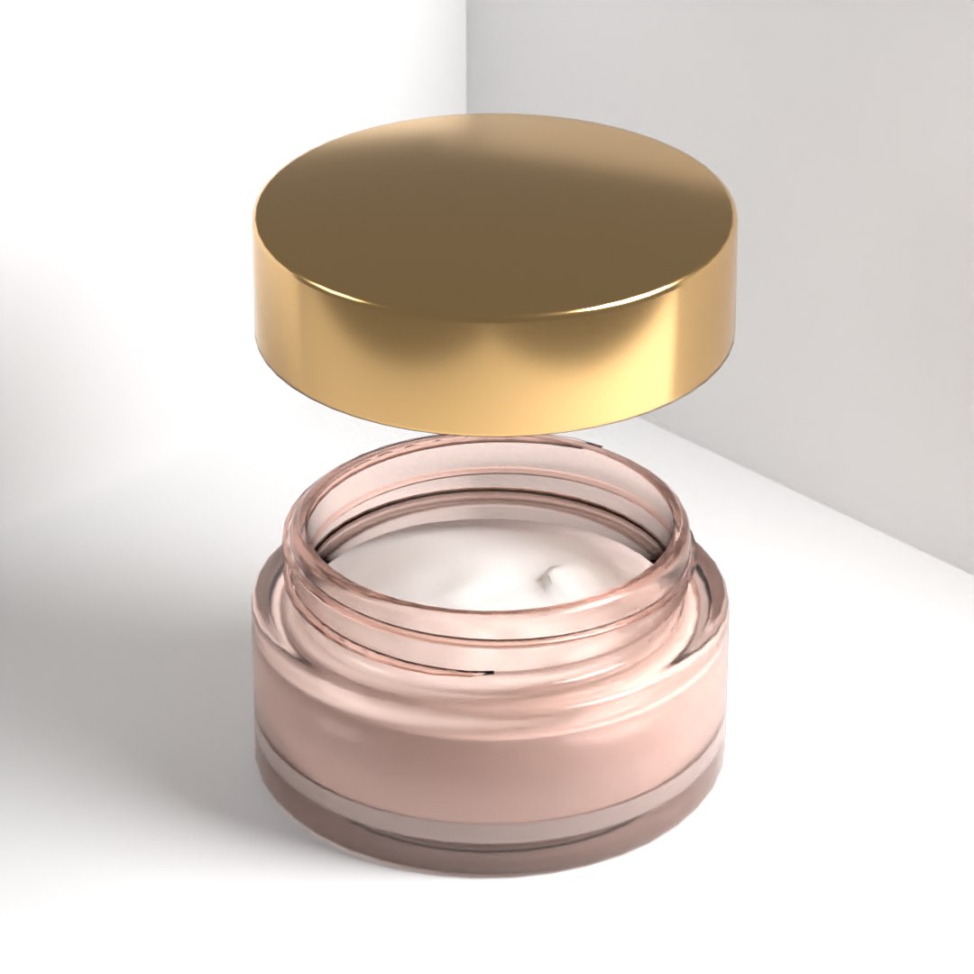 3D Cream Jar Model - TurboSquid 1641981