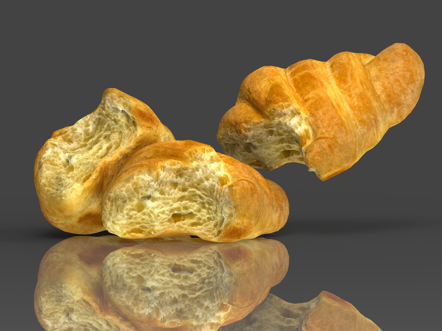3D Croissant half model - TurboSquid 2025152
