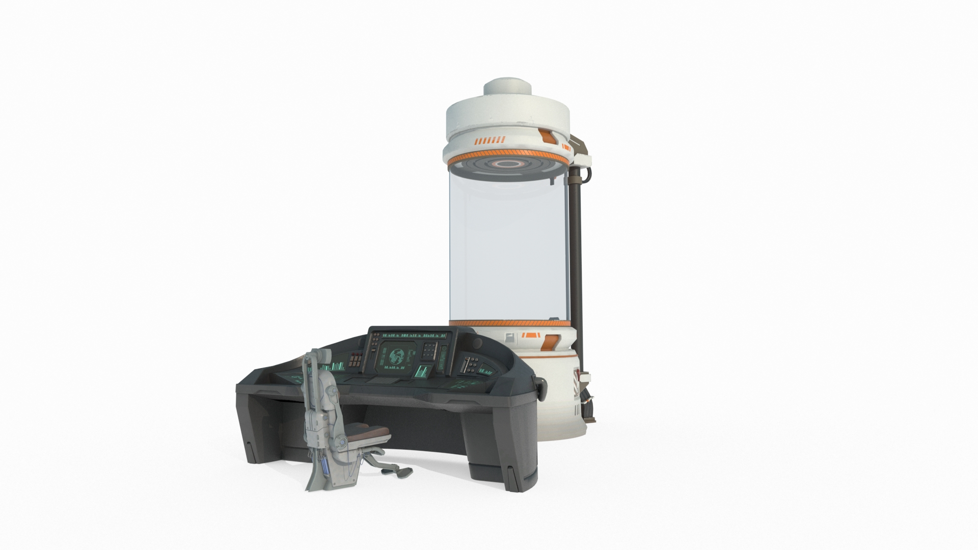 3D Futuristic Science Fiction Experiment Tank - TurboSquid 2279869