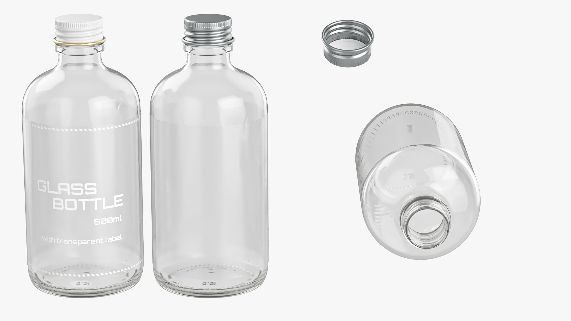 3D Round Bottle 500ml Model - TurboSquid 2258128
