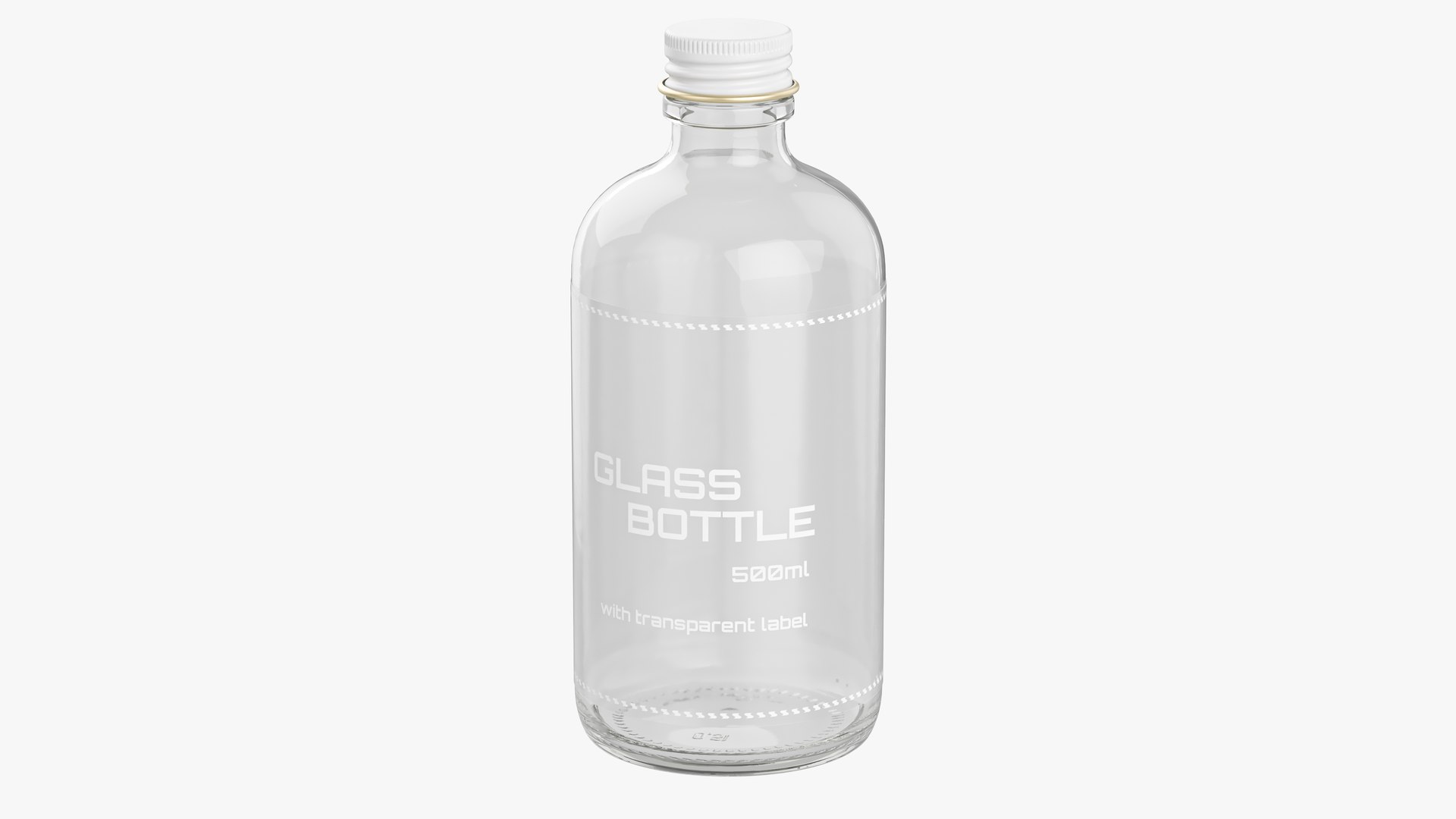 3D Round Bottle 500ml Model - TurboSquid 2258128