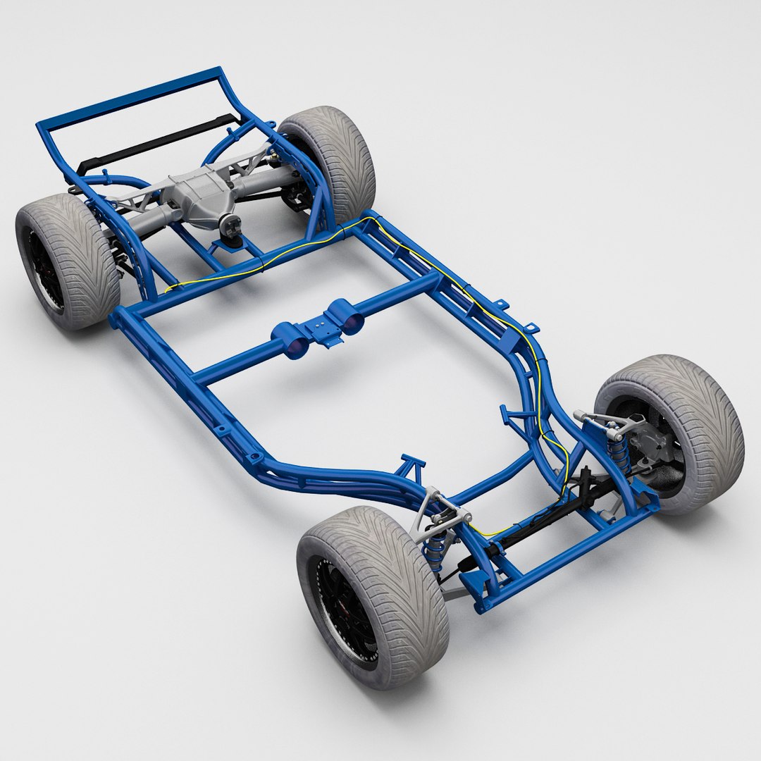 3d model corvette chassis