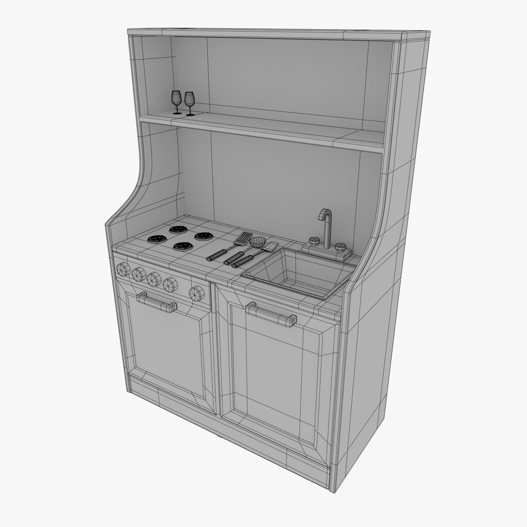 3d toy kitchen model