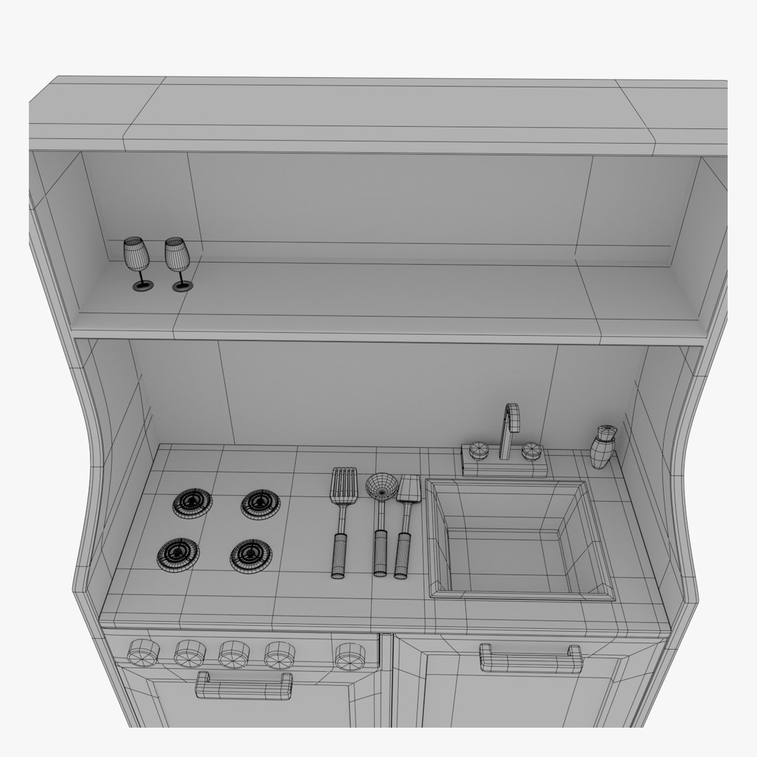 3d toy kitchen model