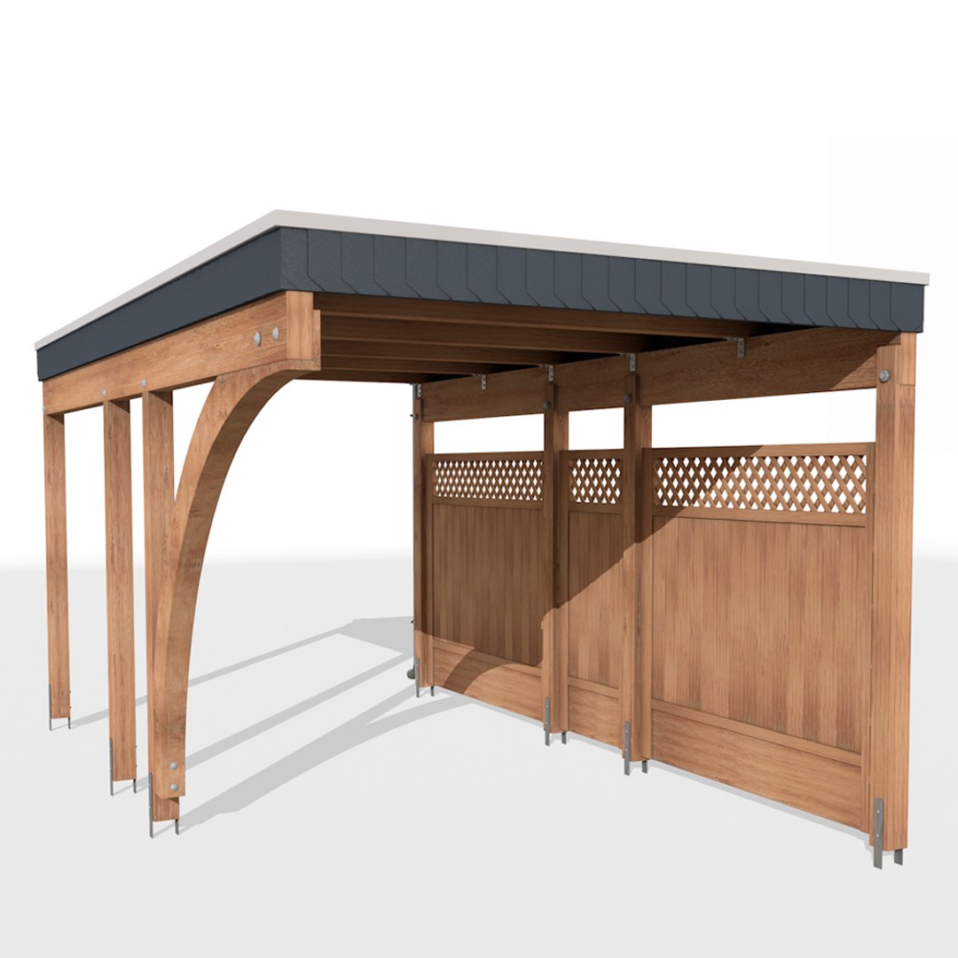 3d Carport Wood
