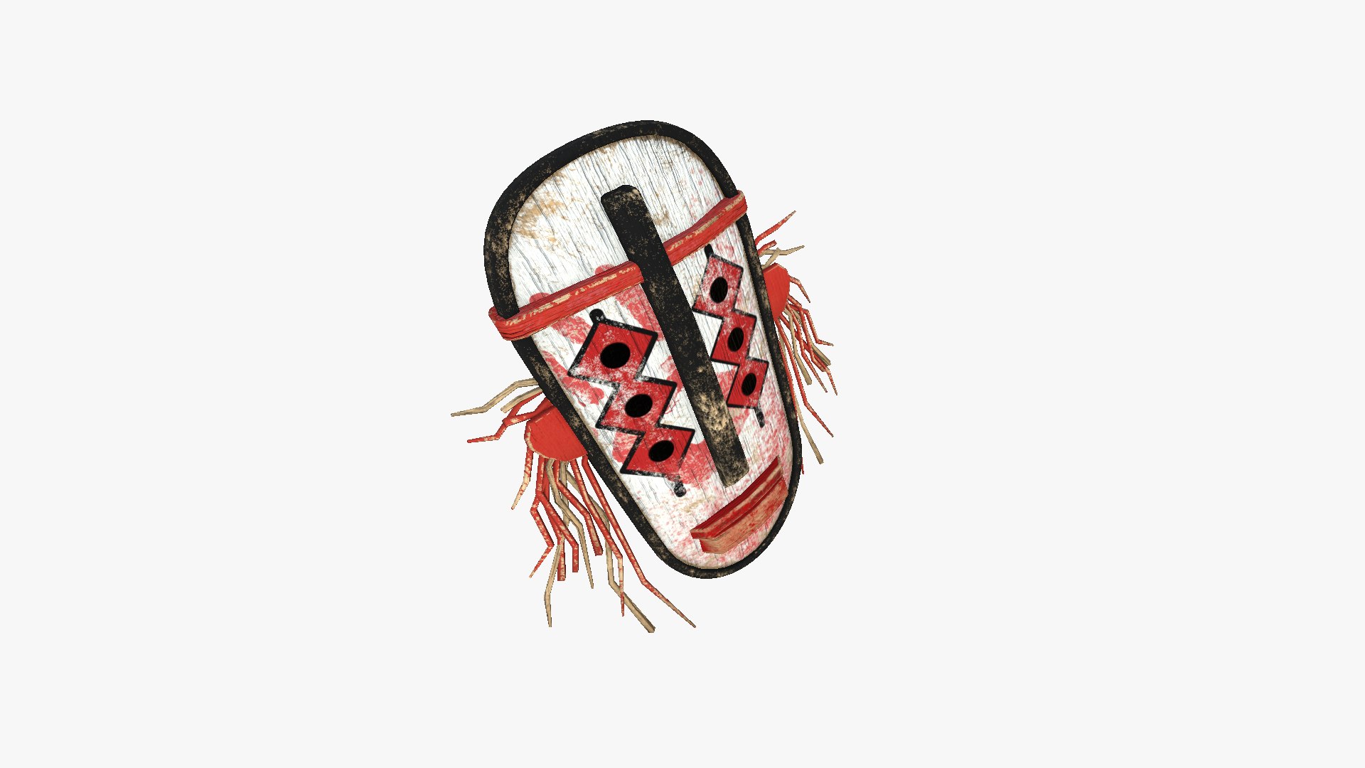 Tribal Mask F02 White Bloody - Costume Character Design model ...