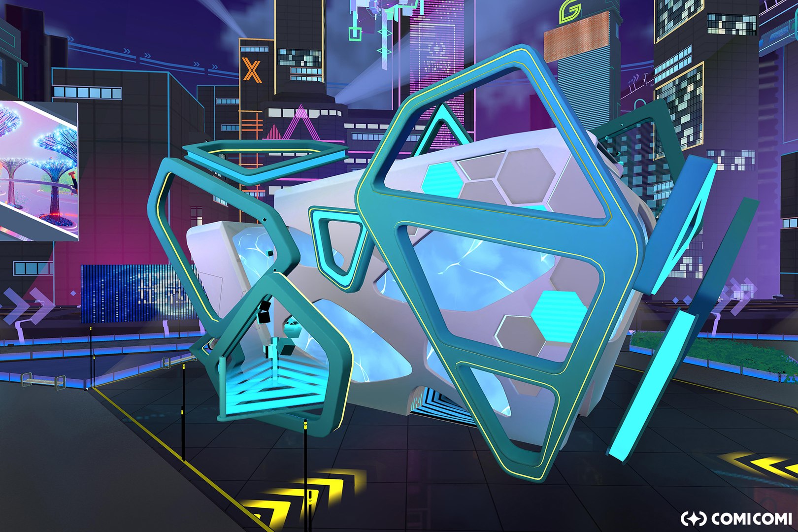 Cyberpunk Technology Center 3D - TurboSquid 2246339