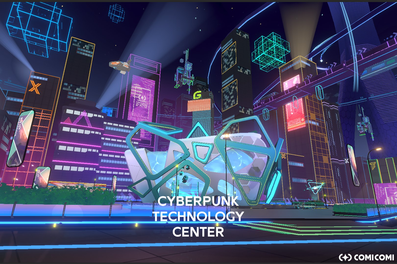 Cyberpunk Technology Center 3D - TurboSquid 2246339
