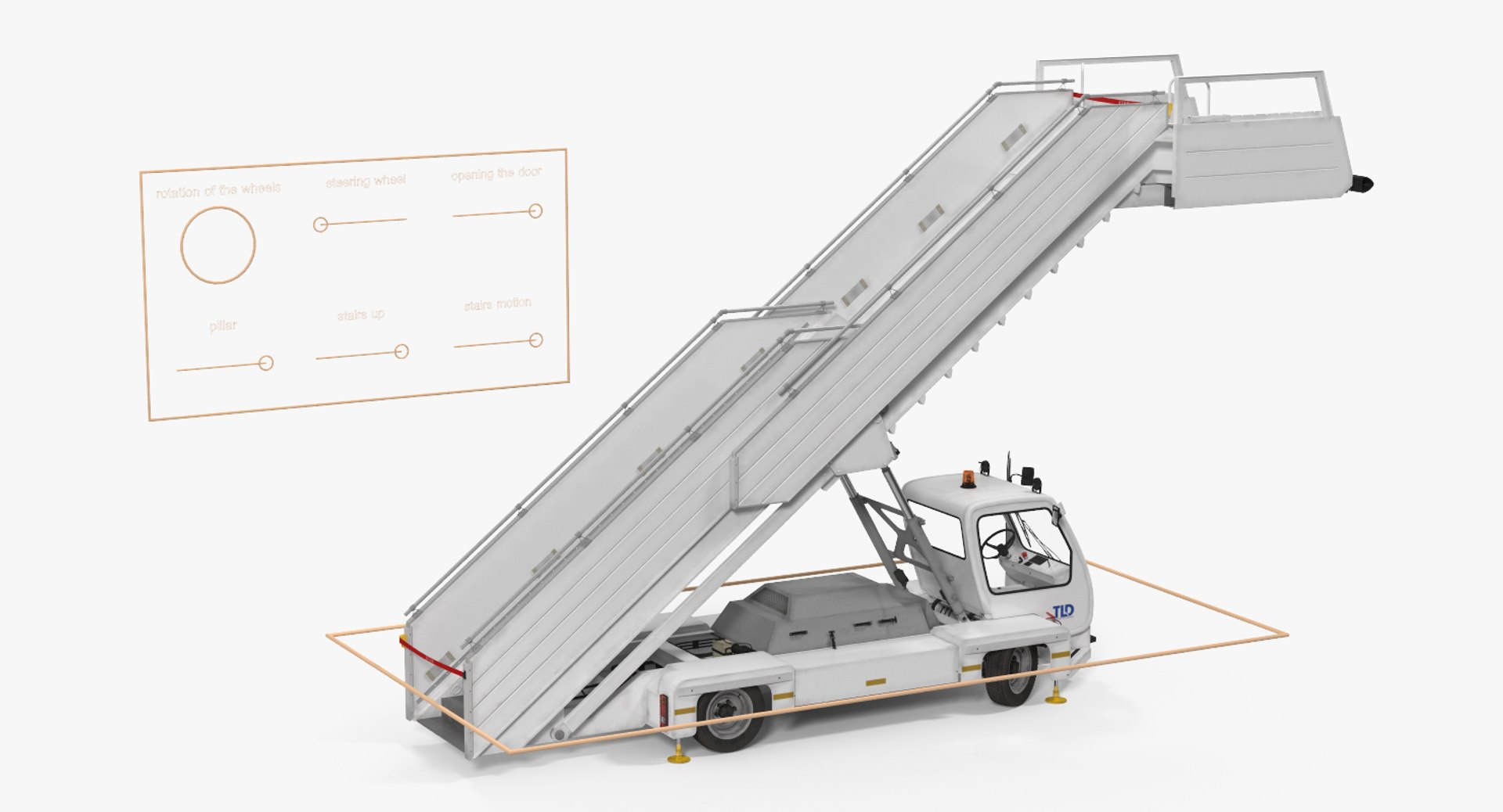 Max Passenger Boarding Stairs Car