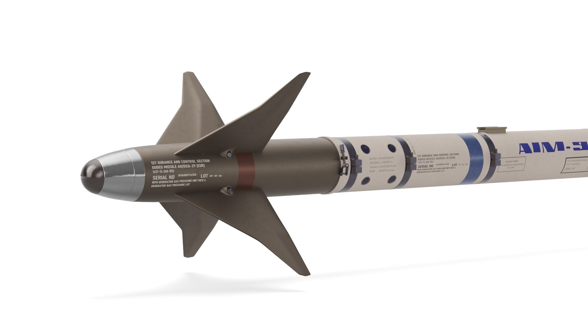 AIM-9X SIDEWINDER Missile Model - TurboSquid 2110134