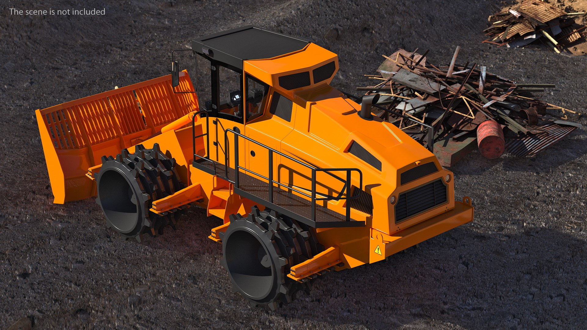 3D Landfill Waste Compactor - TurboSquid 1781121