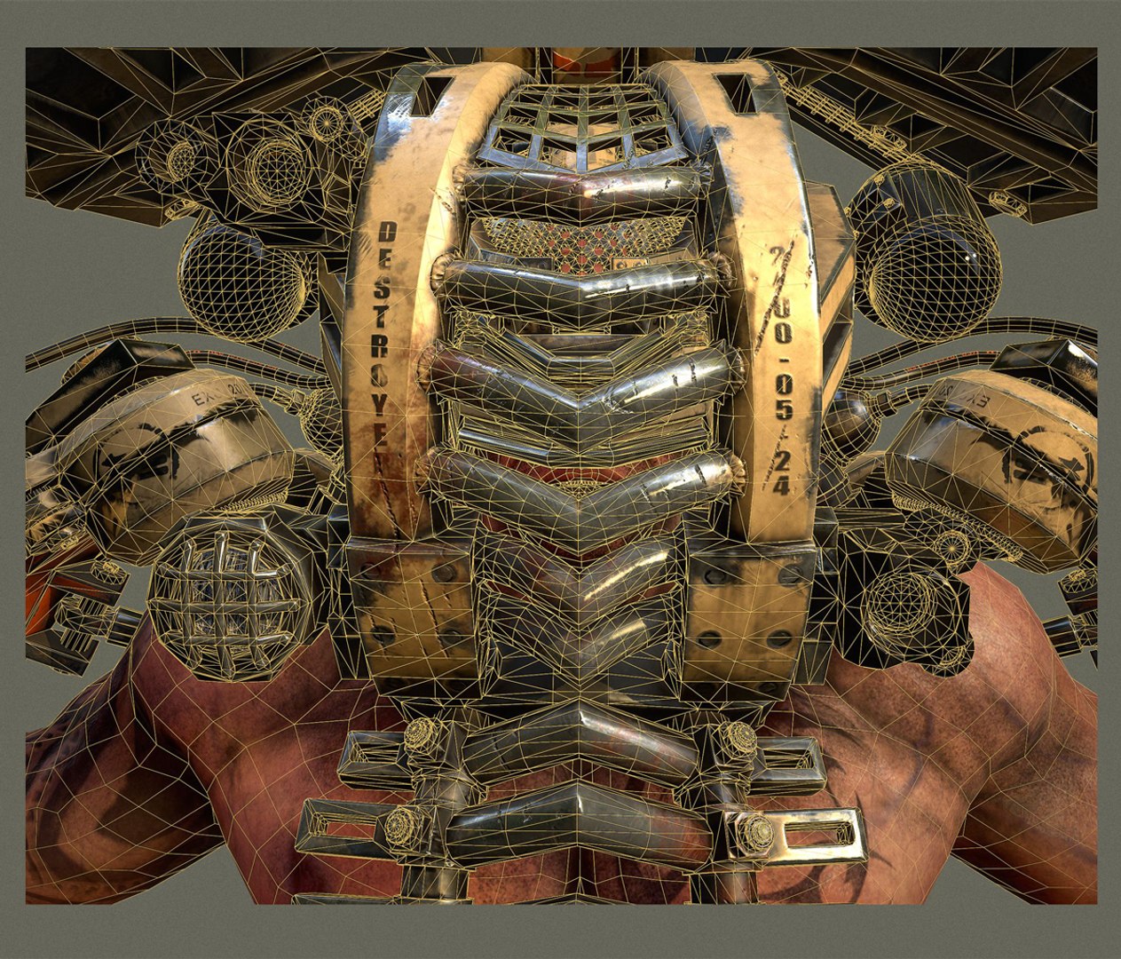 Sci-fi Cyborgdestroyer 3d Max