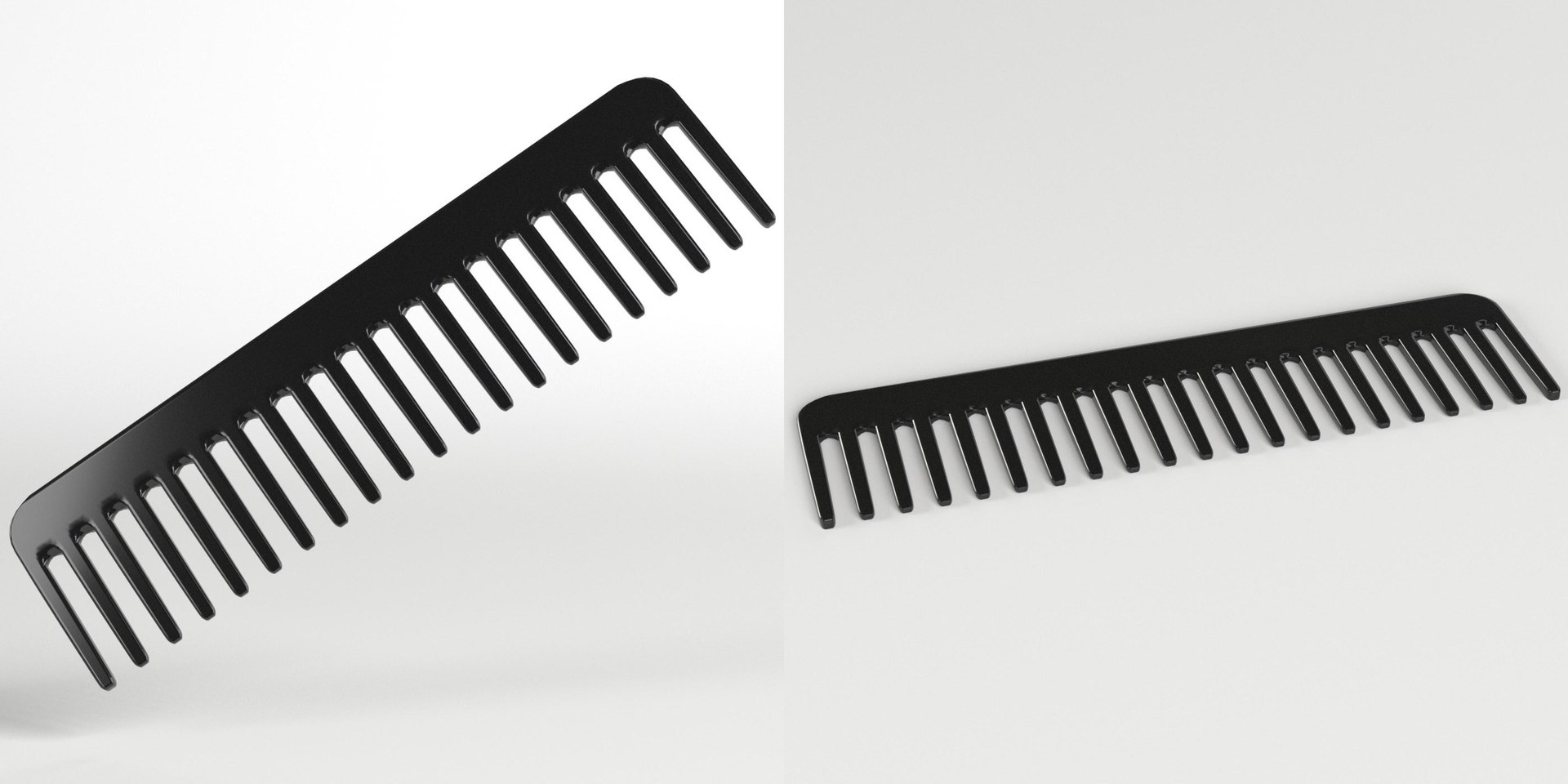 3D wide tooth comb - TurboSquid 1404126