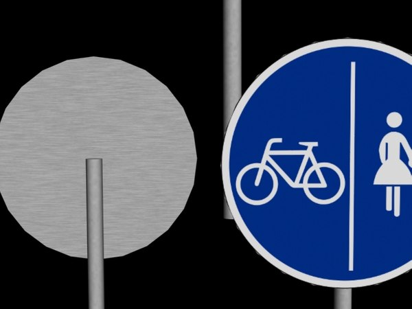 3d model street signs