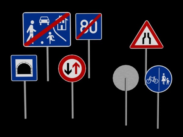 3d model street signs