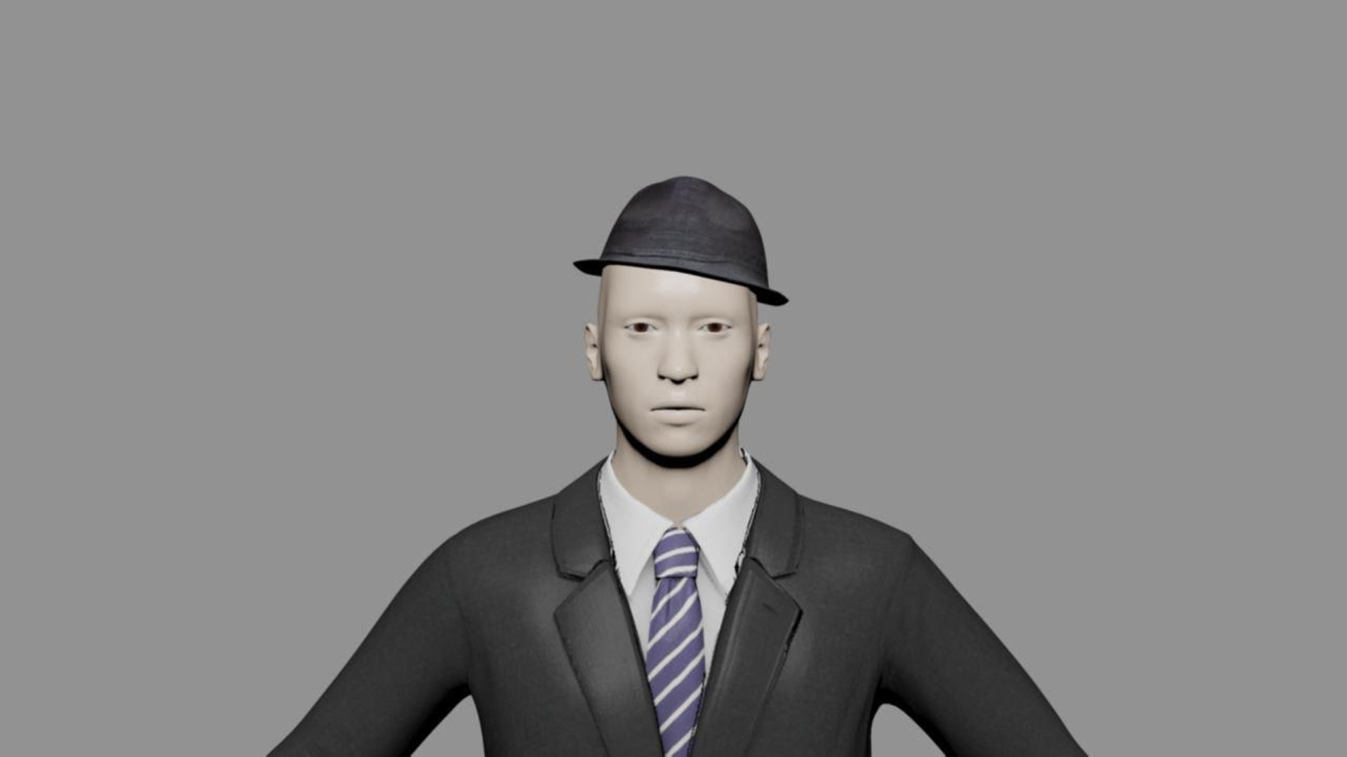male character 3d obj